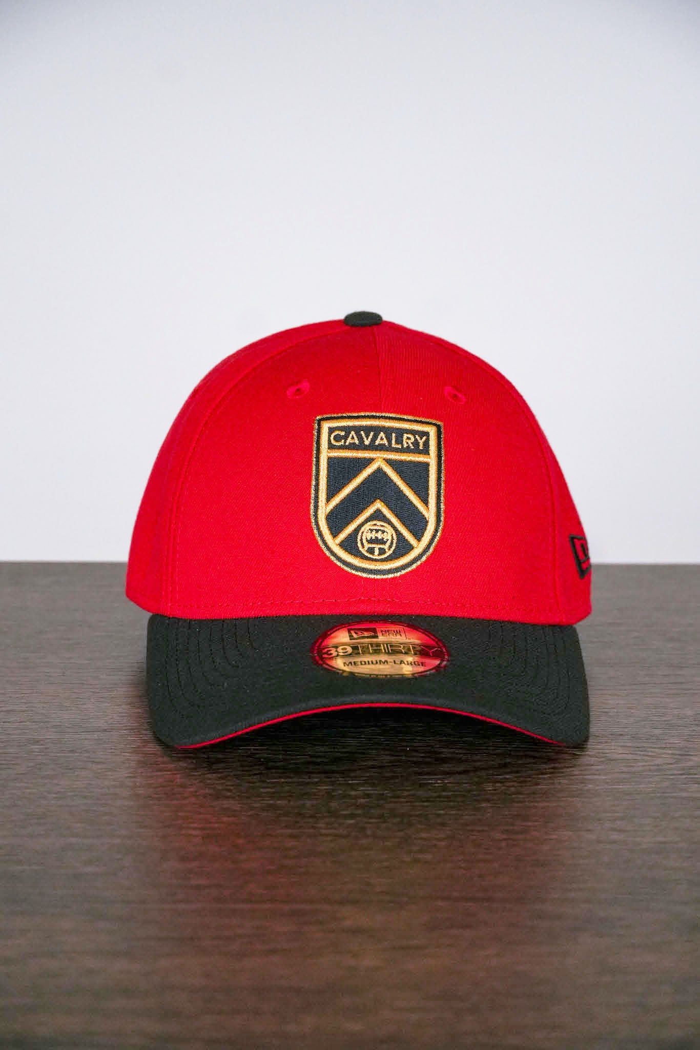 Champion Red Hat w/Black & Gold Crest – Cavalry FC Shop